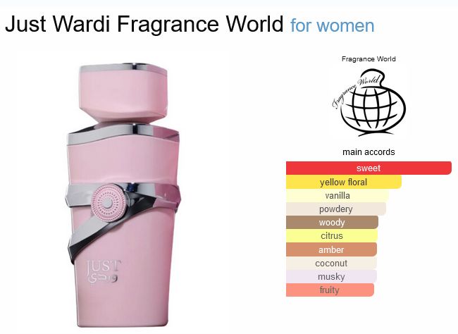 ادکلن زنانه Just Ward فراگرنس ورد Fragrance World Just Ward 100ml - ایچملی